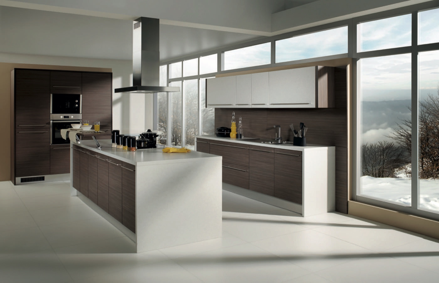 Kuchyně Rea Urbano šedá a Bílá lesk | Kuchyně Gorenje